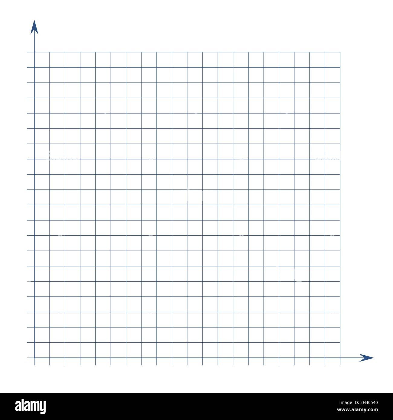 Carta griglia. Grafico matematico. Sistema di coordinate cartesiane con ...