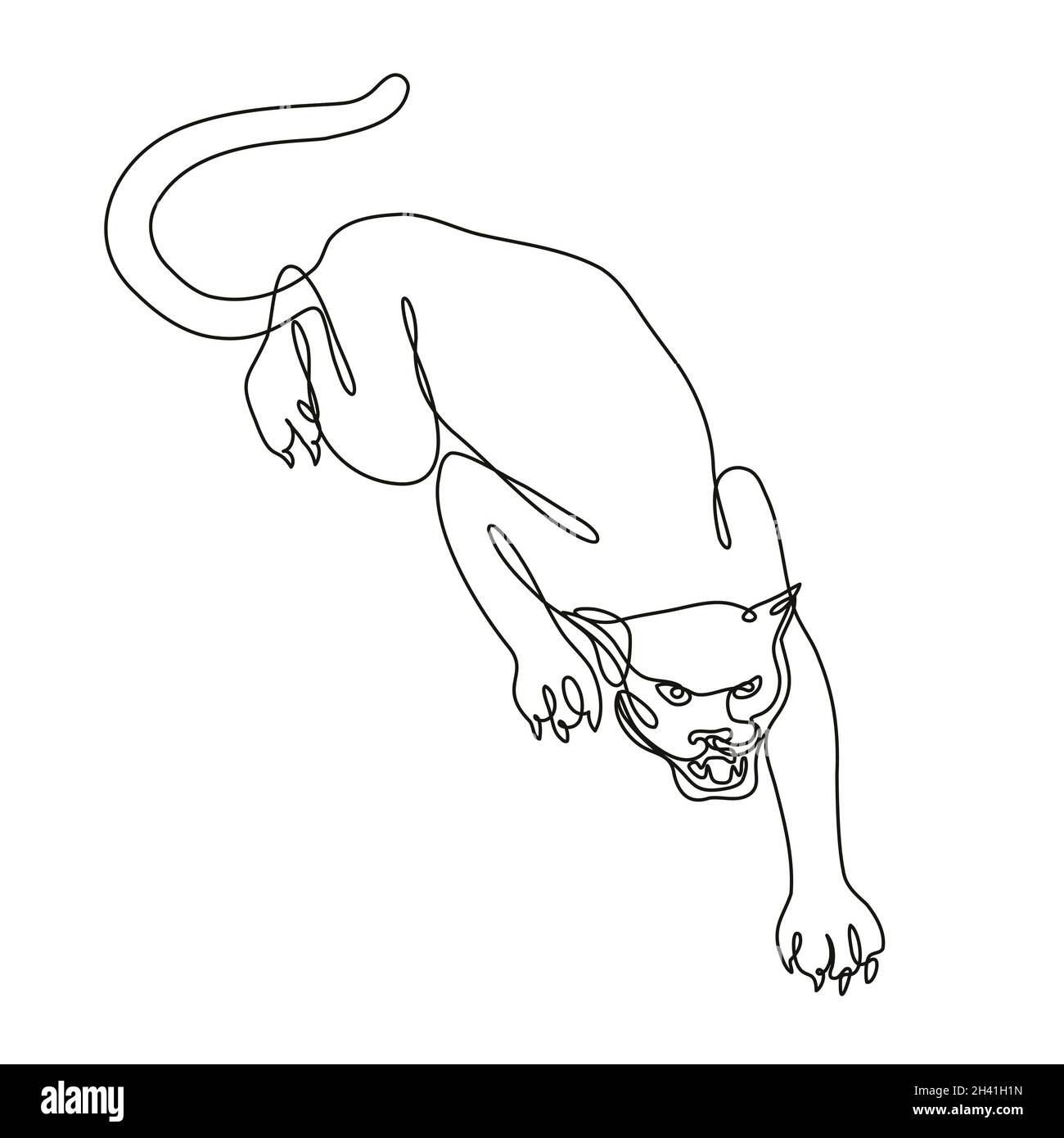 Contorno Del Disegno Della Pantera