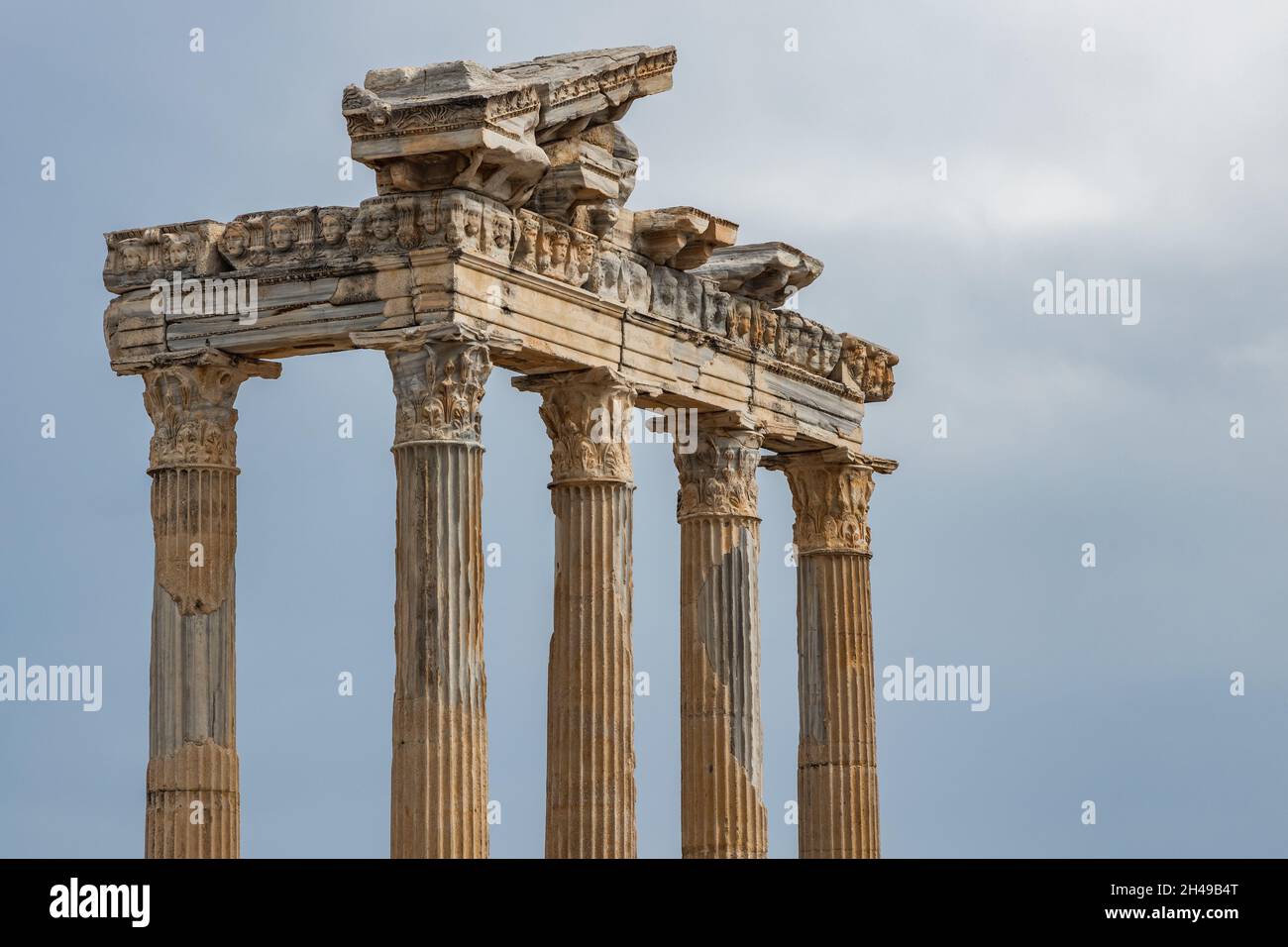 Tempio di Apollo, antiche colonne di marmo greco e romano antico ...