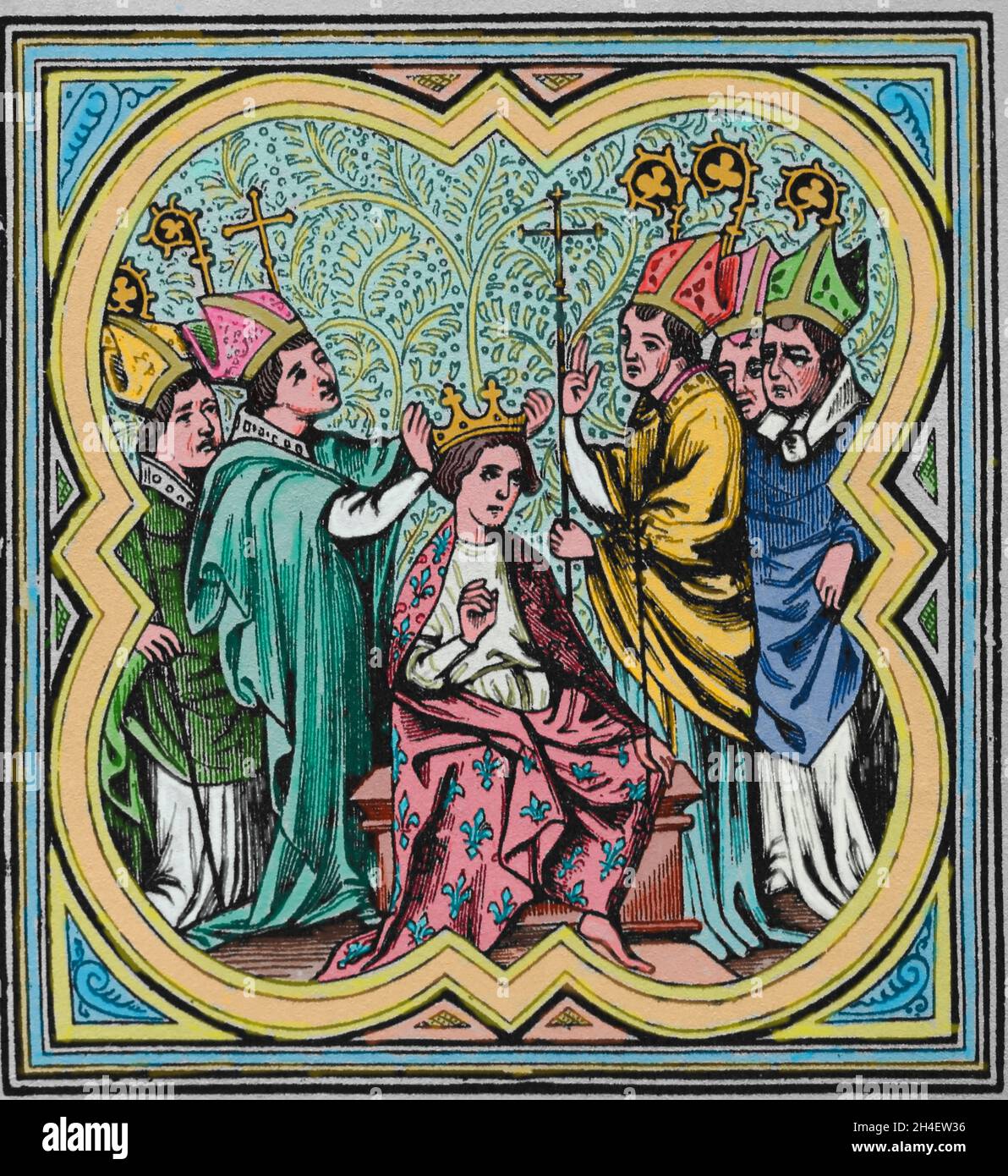 Incoronazione di Carlo Magno, di papa Leone III, 799. Una versione del ...