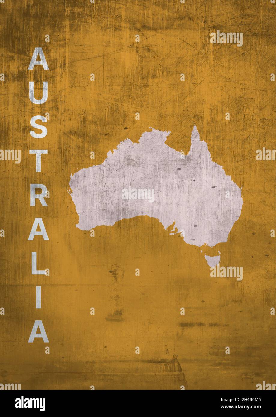 Mappa minimalista e il nome del design australiano con poster alla moda ...