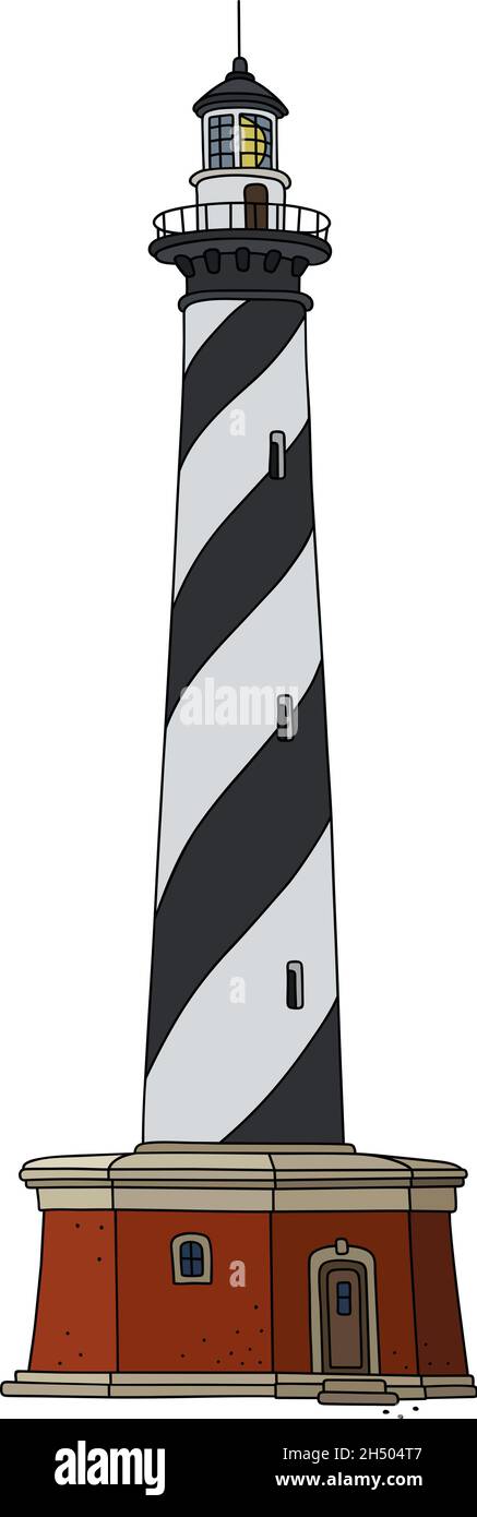 Disegno faro bianco e nero Immagini Vettoriali Stock - Alamy