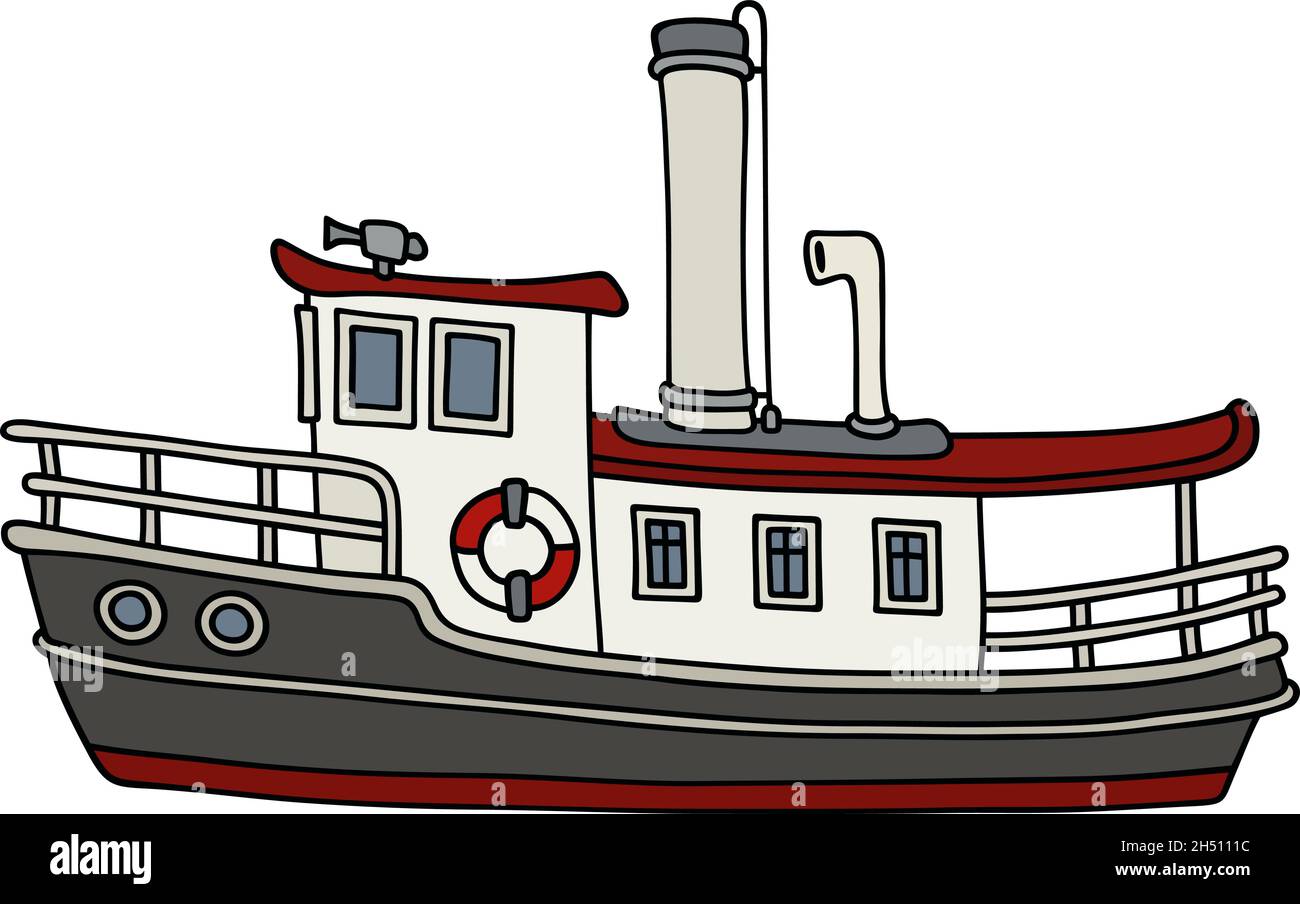 Vecchio battello a vapore Immagini Vettoriali Stock - Alamy