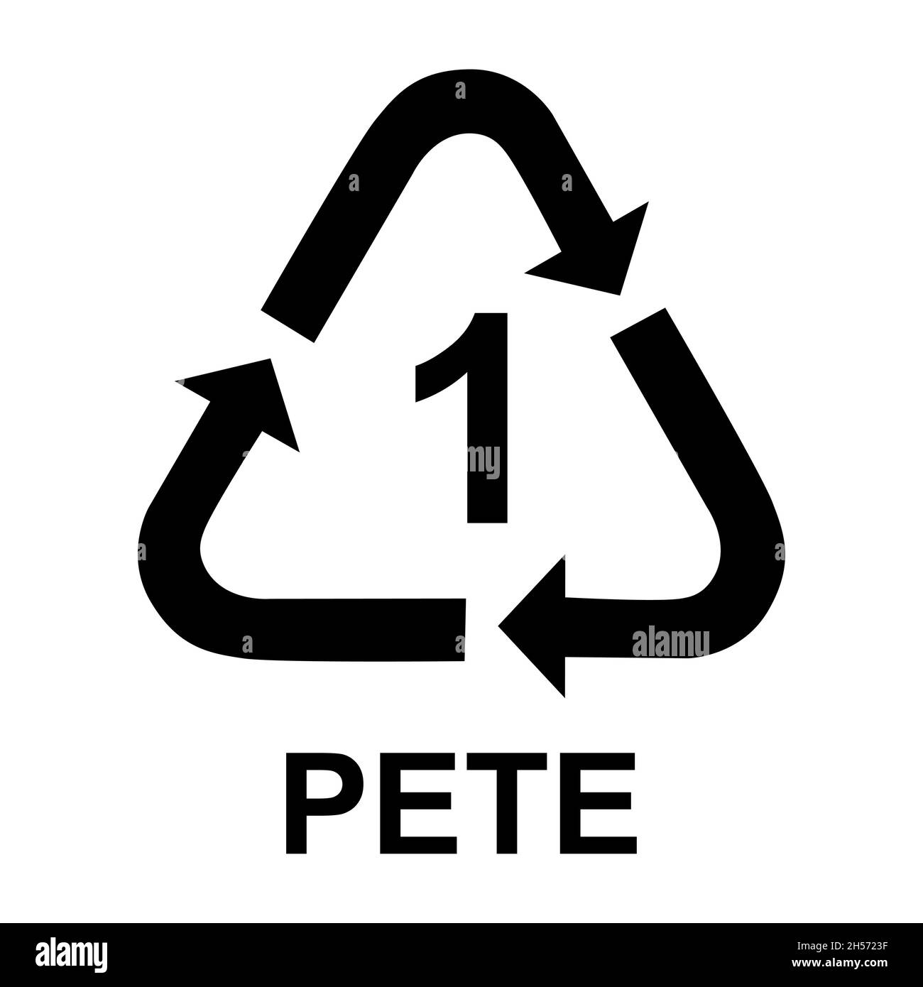 Simbolo in plastica, simbolo di riciclaggio ecologico isolato su sfondo ...