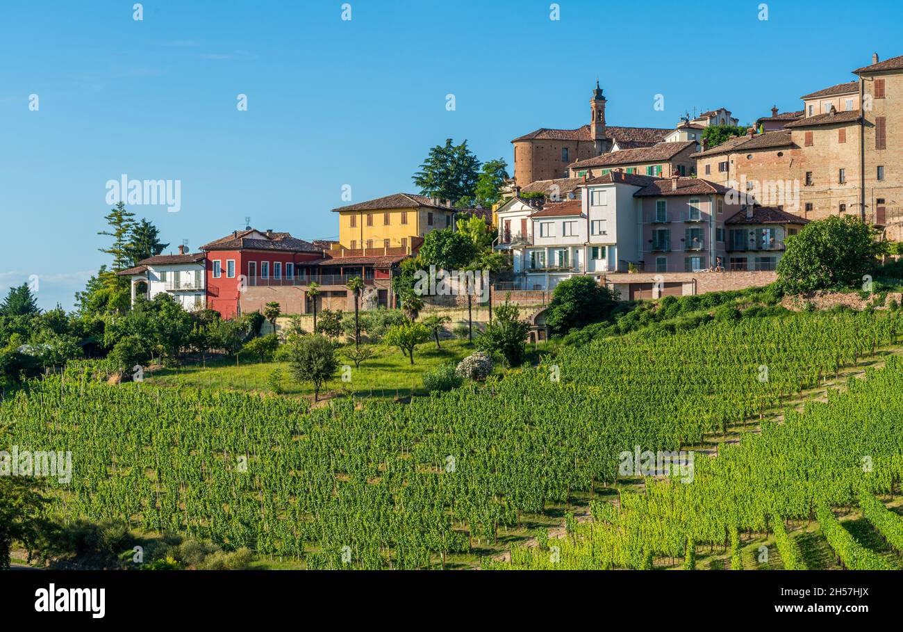 Il bellissimo borgo di Neive e i suoi vigneti nella regione delle ...