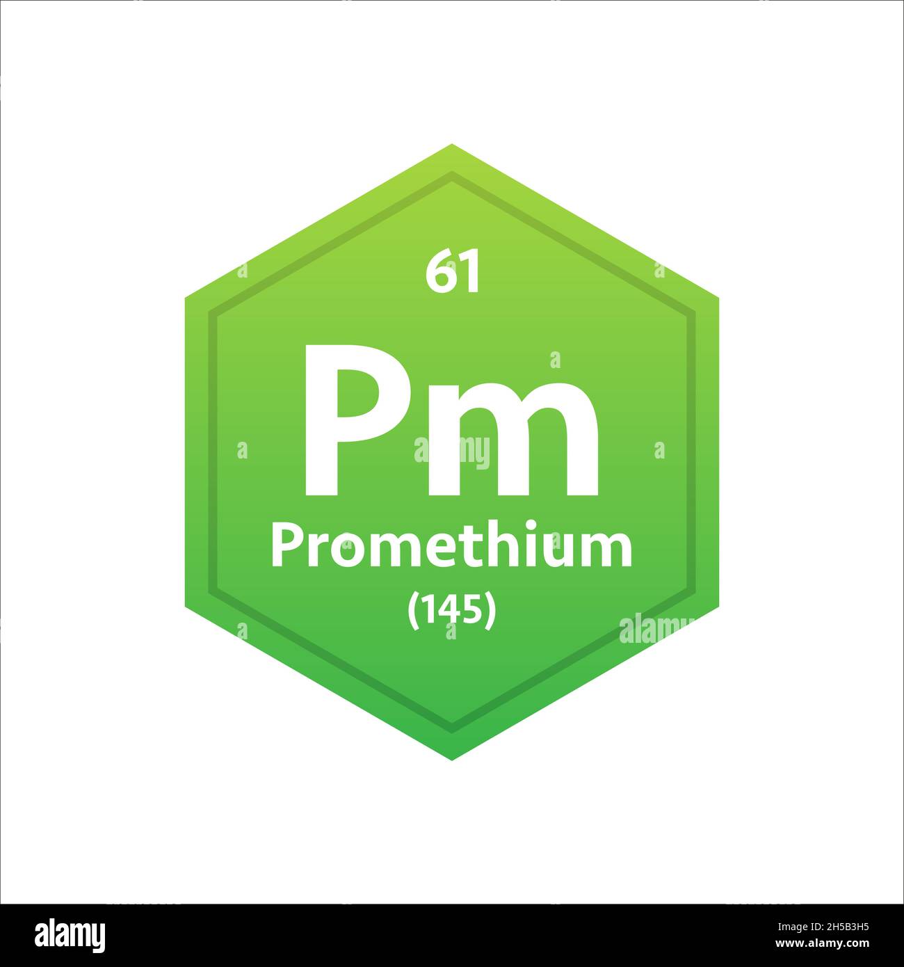 Simbolo del prometio. Elemento chimico della tabella periodica ...