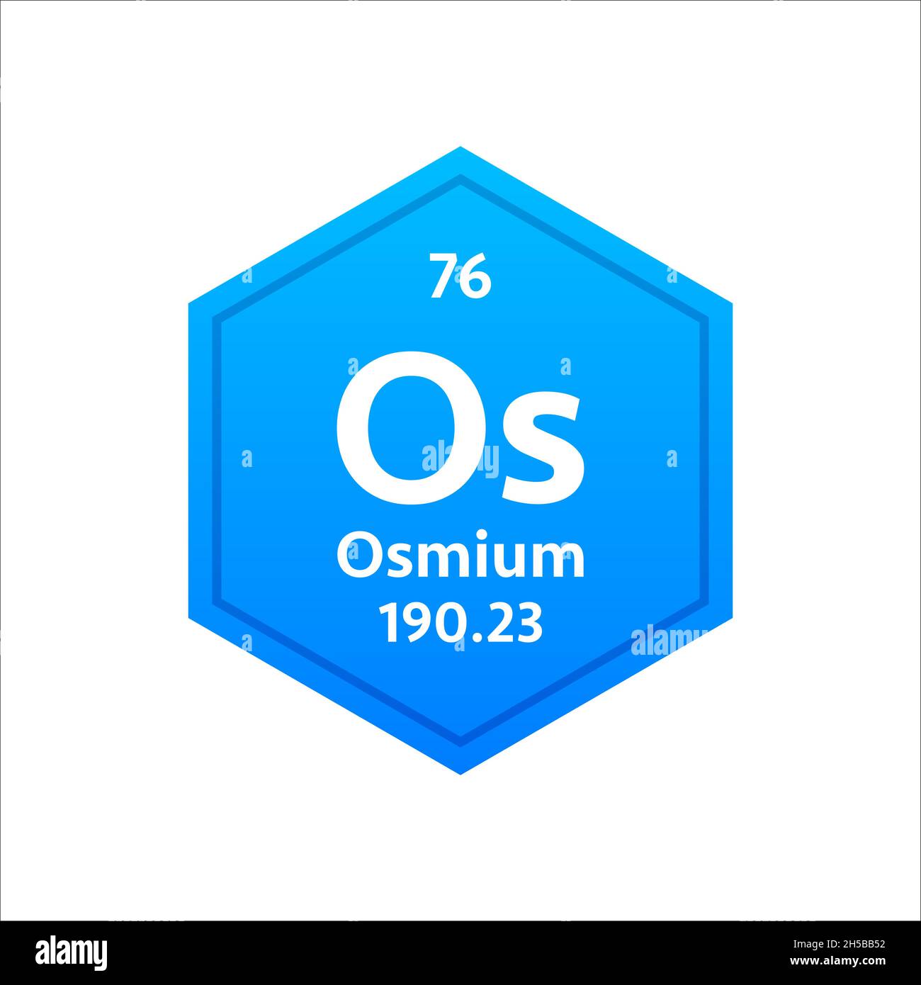 Simbolo osmio. Elemento chimico della tabella periodica. Illustrazione ...