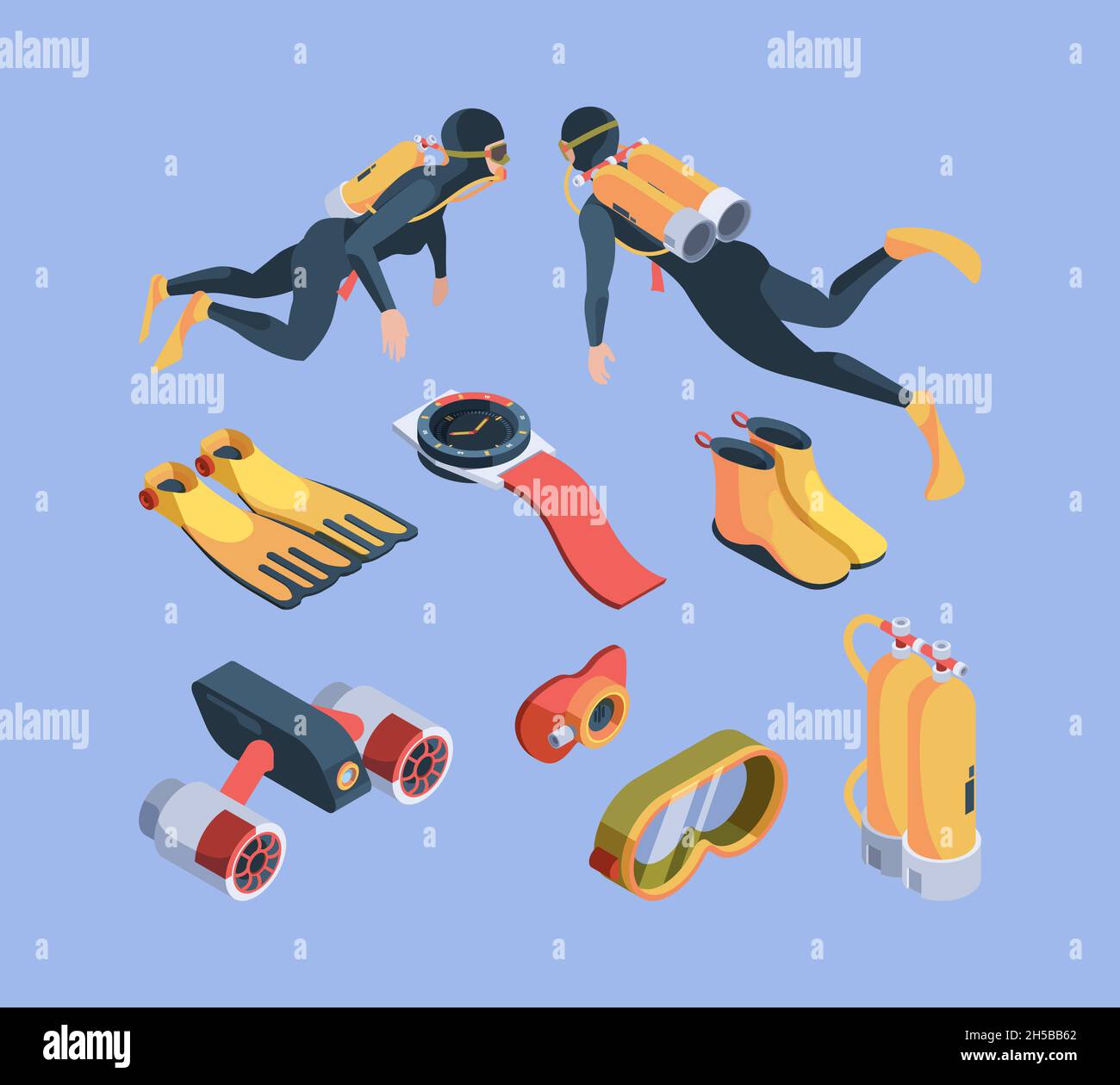 Allenamento subacqueo Immagini Vettoriali Stock - Alamy