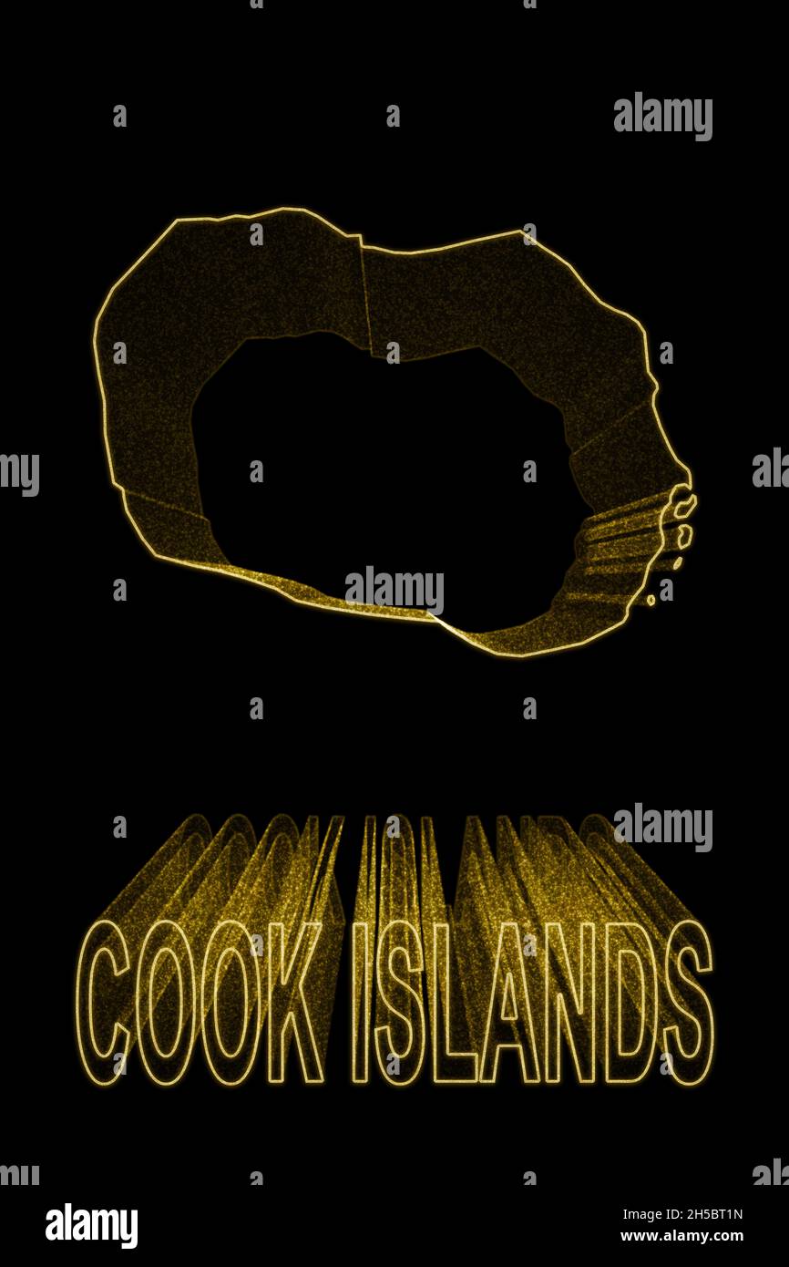 Mappa delle isole cook gold immagini e fotografie stock ad alta ...