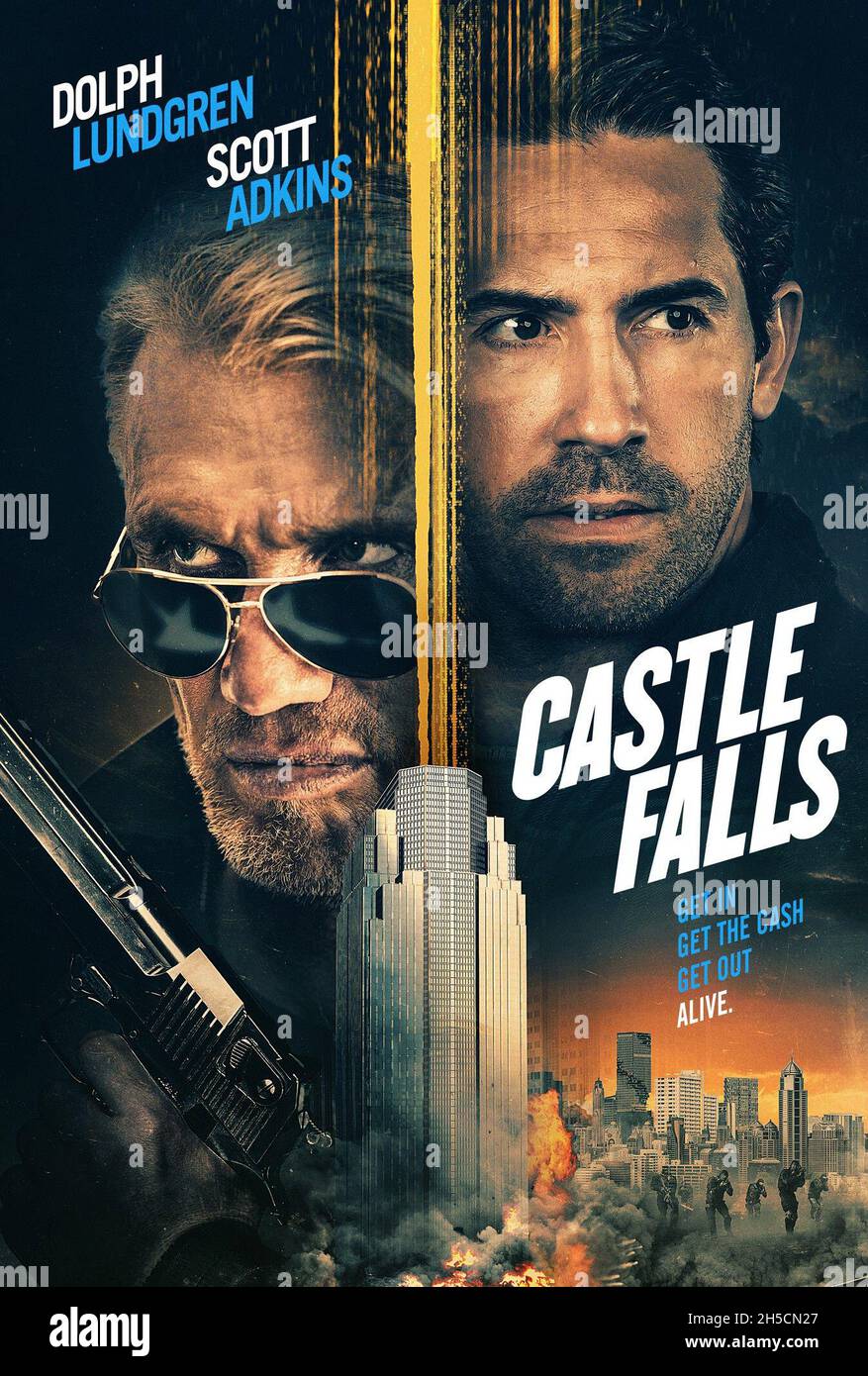 CASCATE DEL CASTELLO, poster, da sinistra: Dolph Lundgren, Scott Adkins ...