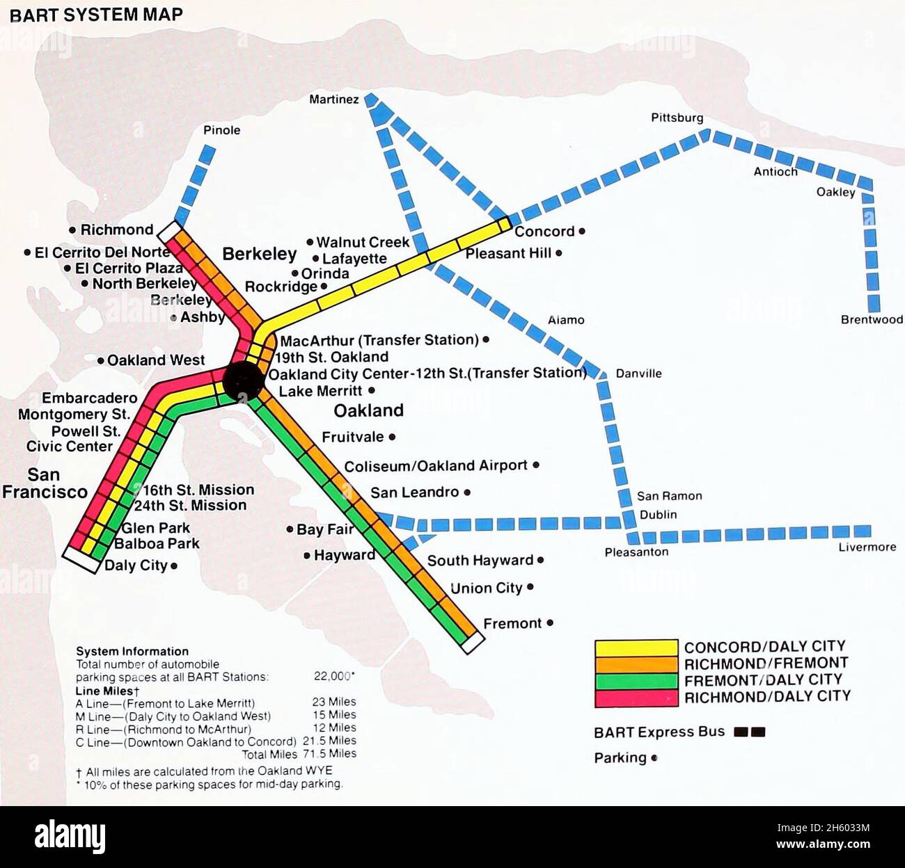 Mappa del sistema bart 1981 immagini e fotografie stock ad alta ...