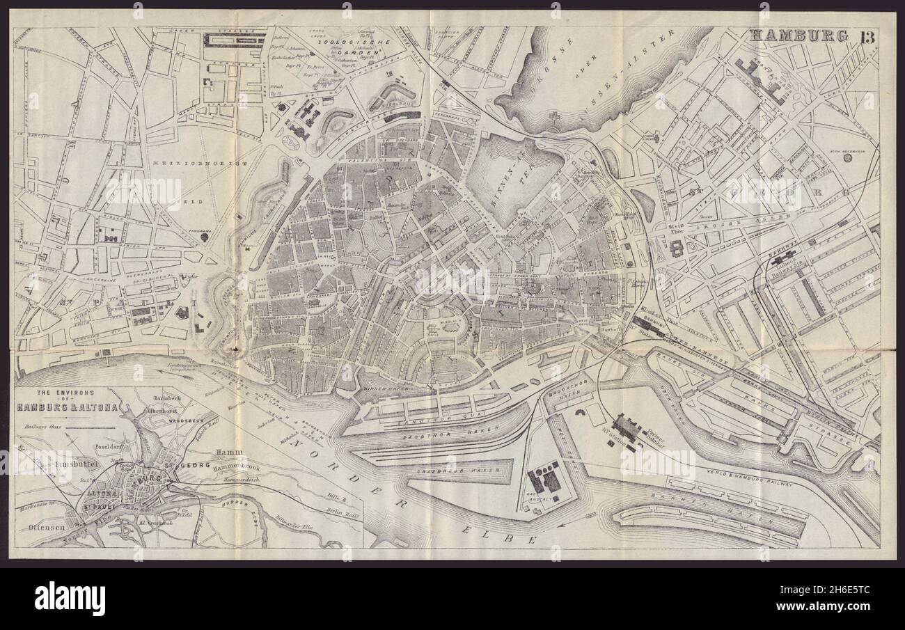 Vecchia mappa di amburgo immagini e fotografie stock ad alta ...