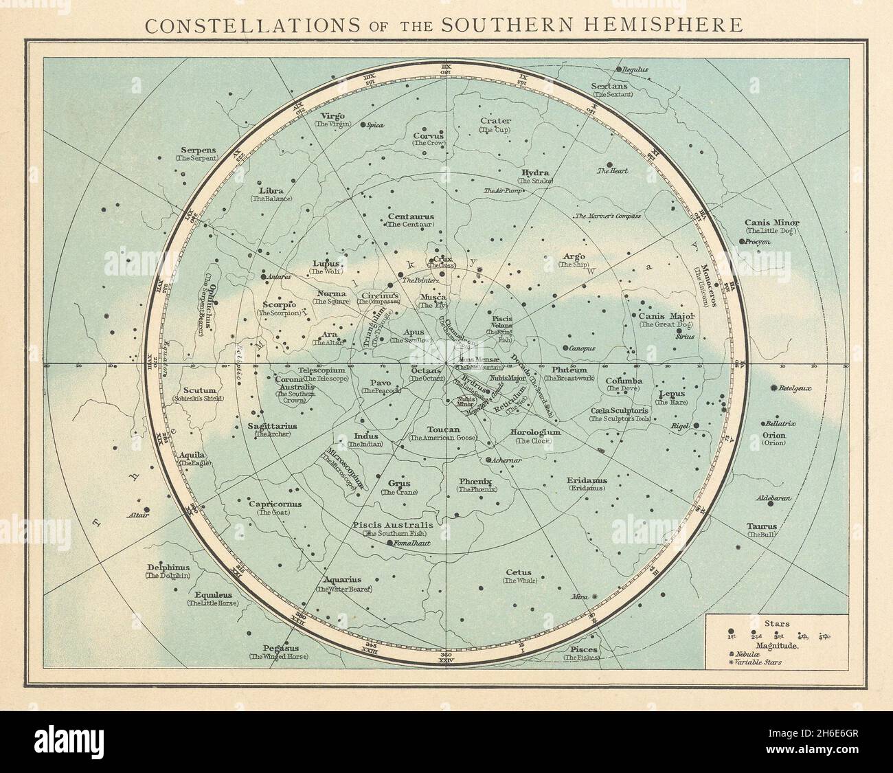 Mappa del cielo dell'emisfero australe immagini e fotografie stock ad ...