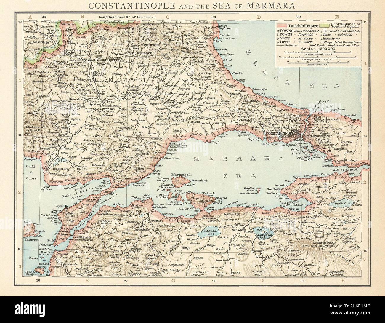 Antica mappa di costantinopoli immagini e fotografie stock ad alta ...