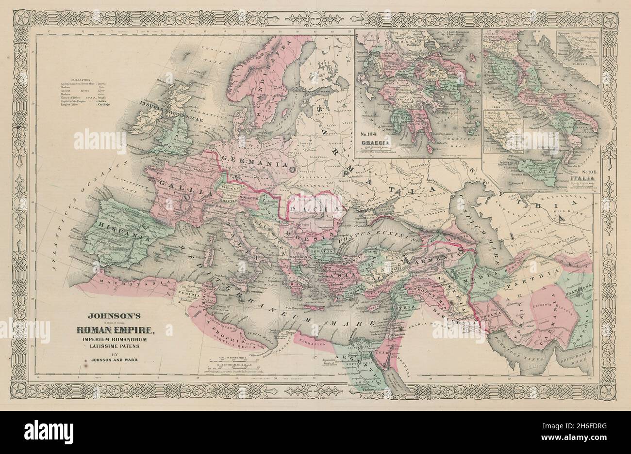 Mappa di johnson dell'impero romano immagini e fotografie stock ad alta ...