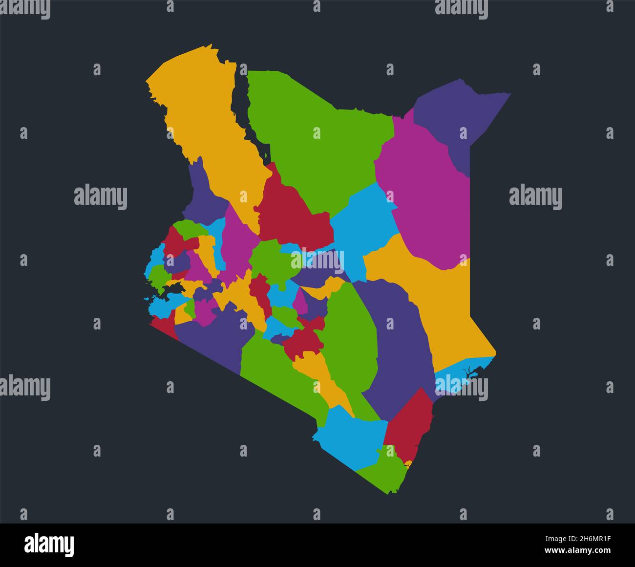Kenya political map capital nairobi immagini e fotografie stock ad alta ...