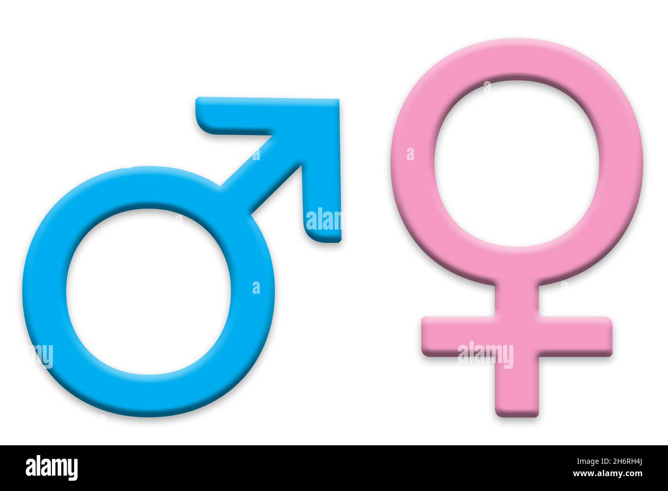 Simboli di genere, maschio e femmina, illustrazione 3D Foto stock - Alamy