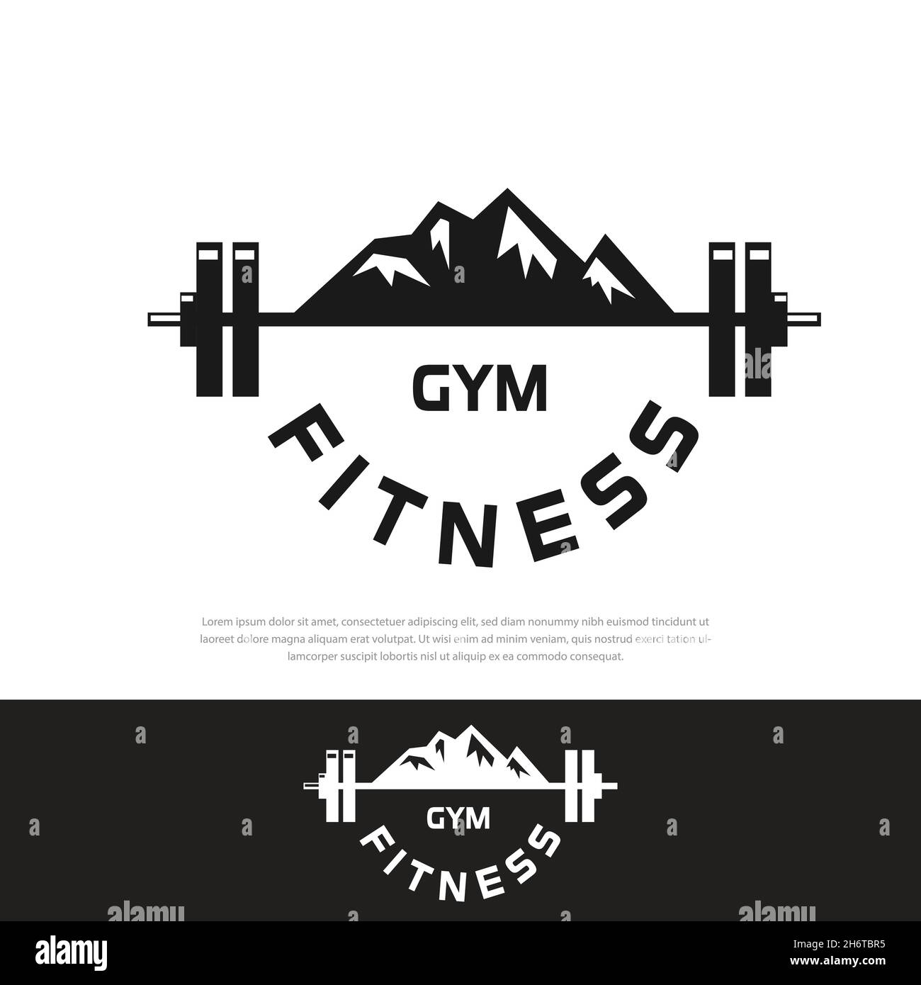 Gym logo Immagini Vettoriali Stock - Alamy
