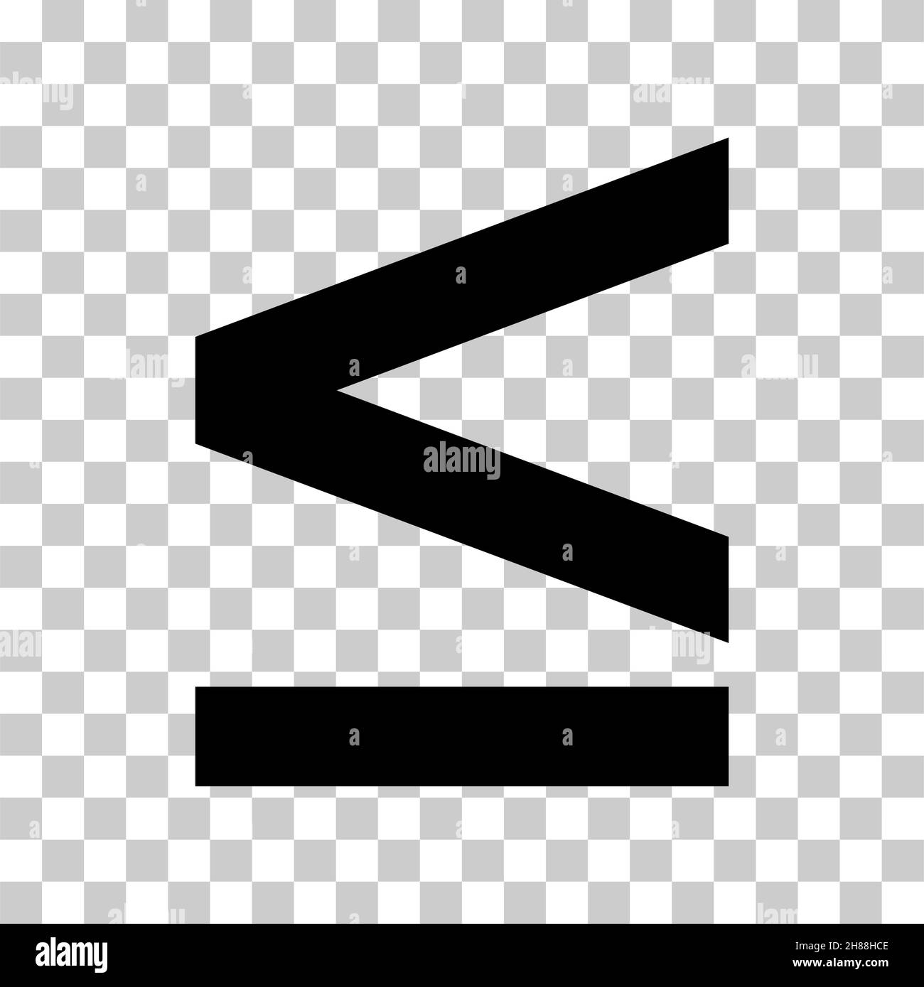 Minore o uguale al simbolo matematico, icona matematica istruzione ...