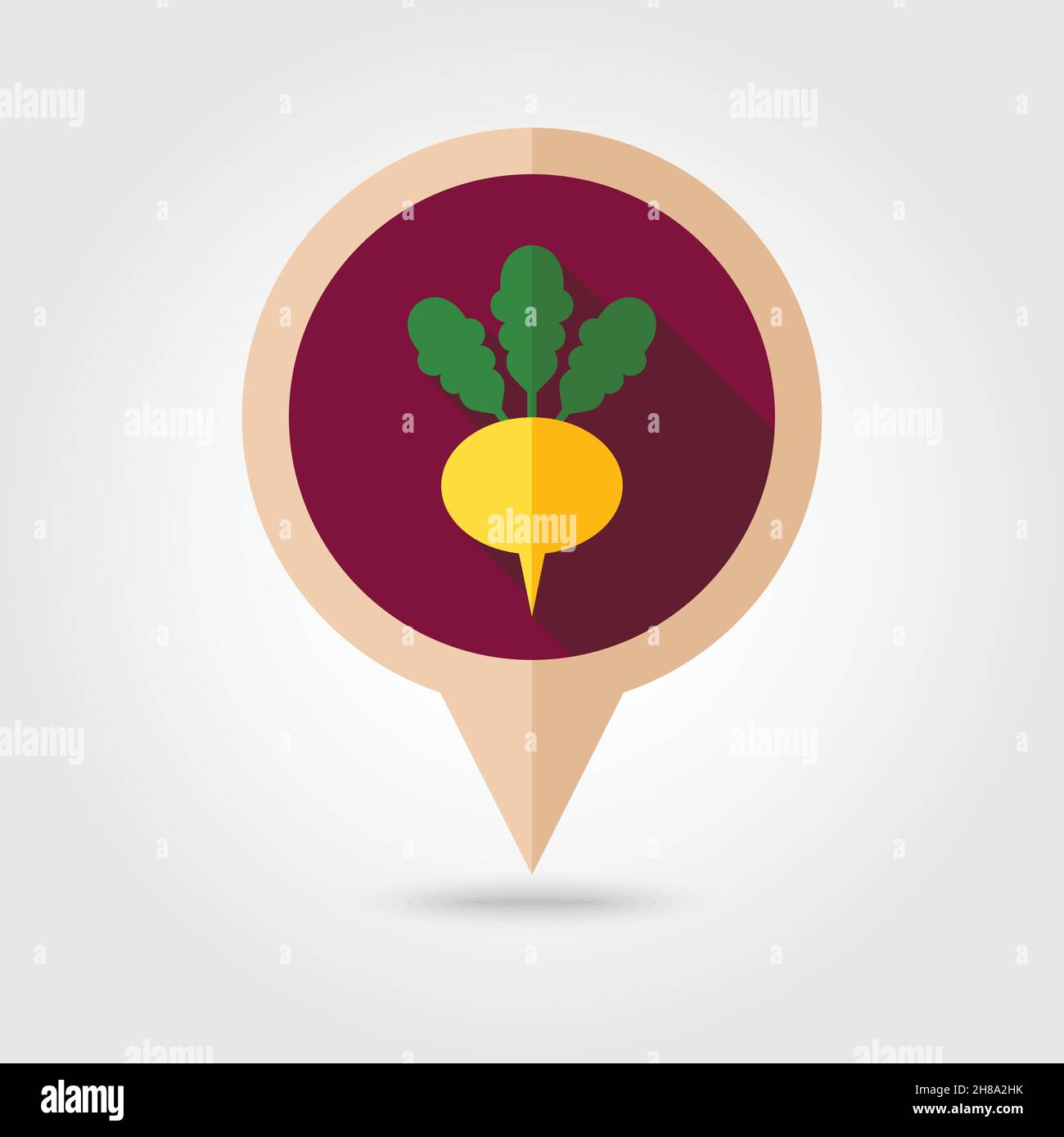 La rapa flat pin vettore icona della mappa. Puntatore Mappa. I ...