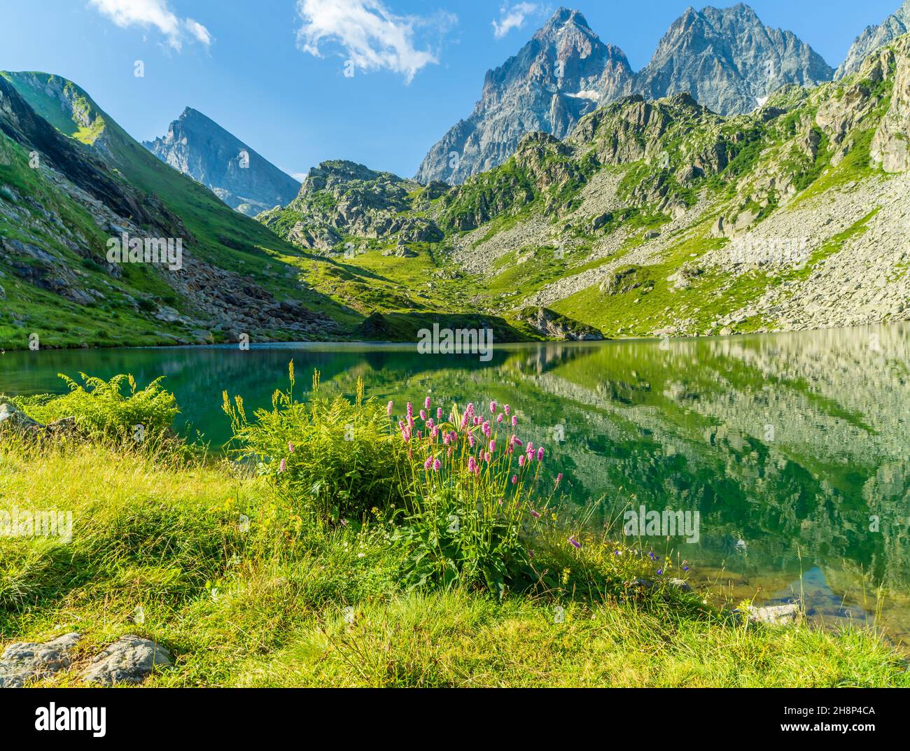 Lago Fiorenza (Lago Fiorenza, Monviso, Italia Foto stock - Alamy