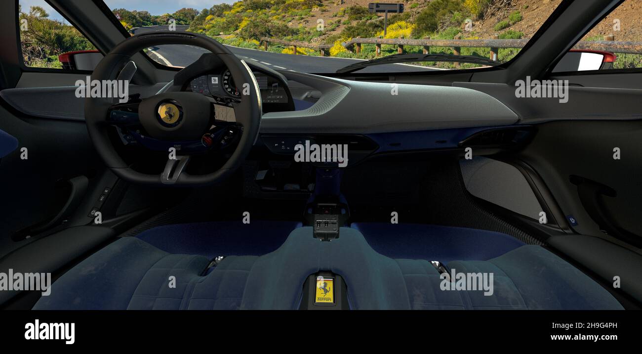 Gli interni della Ferrari Daytona SP3 Foto stock - Alamy