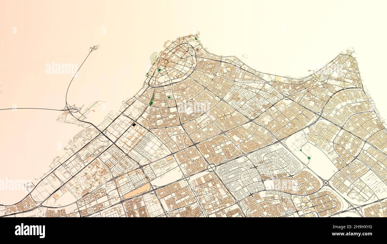Map of kuwait city immagini e fotografie stock ad alta risoluzione - Alamy