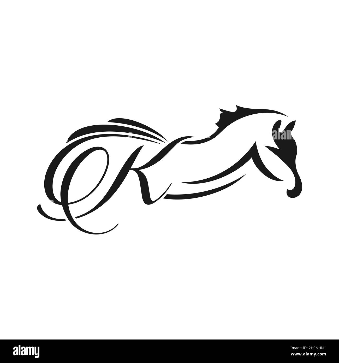 Cavallo disegno testa stilizzato immagini e fotografie stock ad alta ...