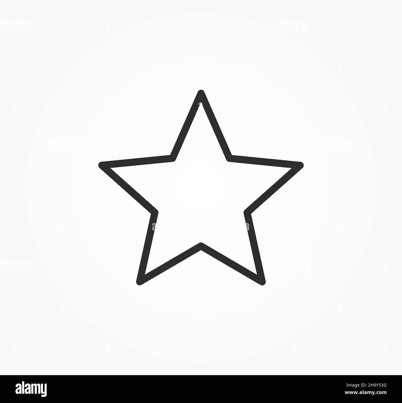 Icona a stella. Simbolo stella a forma di linea. Illustrazione ...