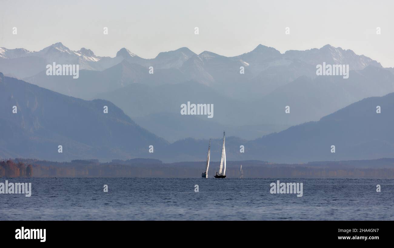 Panorama montano del lago di starnberg immagini e fotografie stock ad ...