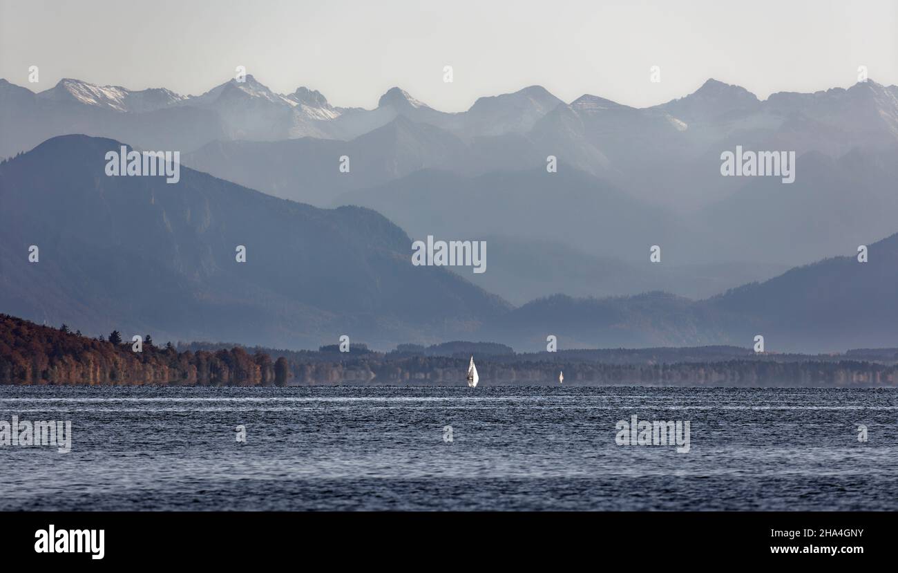Panorama montano del lago di starnberg immagini e fotografie stock ad ...