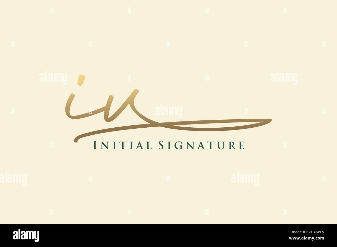 IV Letter Signature Logo Template elegante logo design. Disegno a mano ...