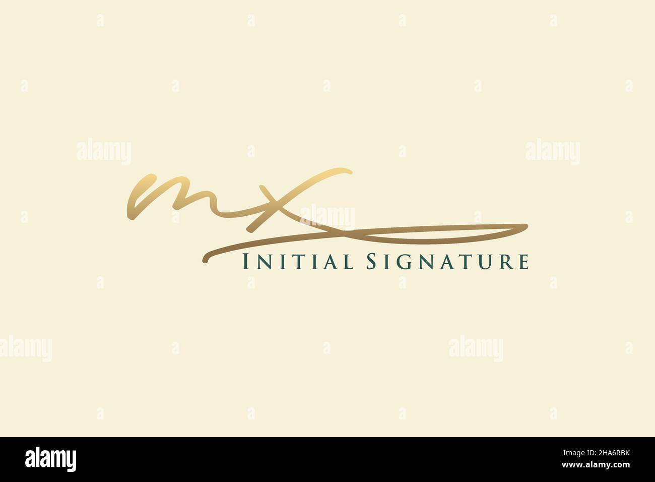 Logo MX Letter Signature Template elegante. Disegno a mano Calligraphy ...