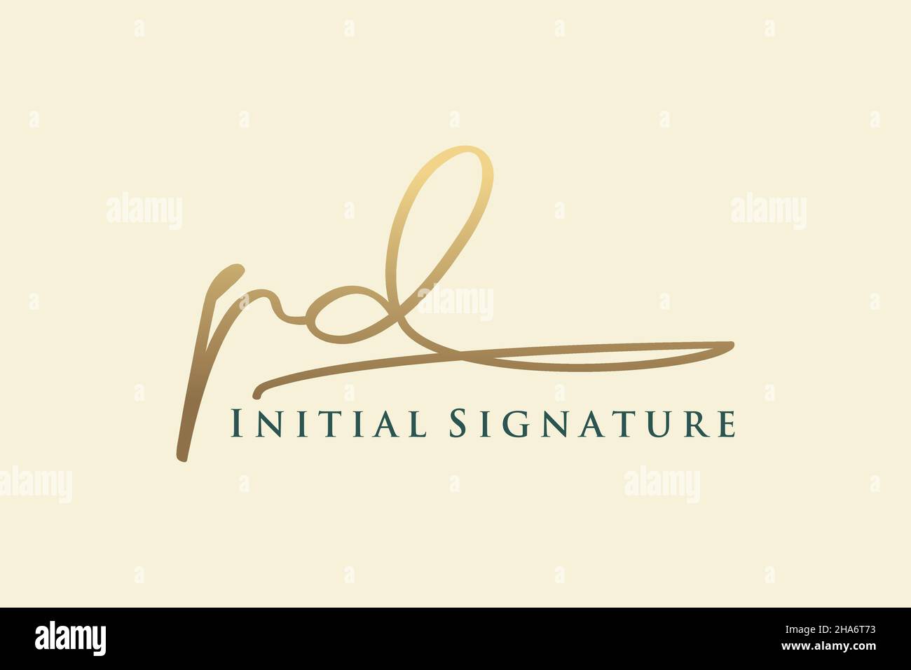 PD Letter Signature Logo Template elegante logo design. Disegno a mano ...