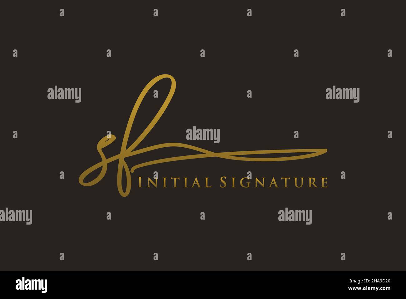 SF Letter Signature Logo Template elegante logo design. Disegno a mano ...