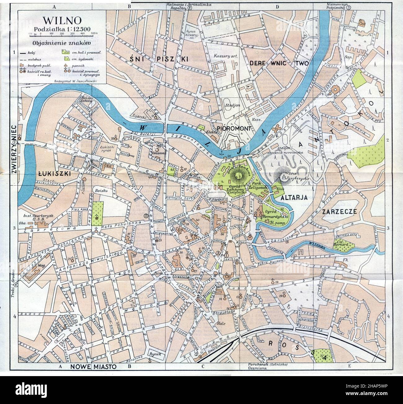 Wilno Mappa, Vilnius Mappa, Wilna Mappa, Old Wilno Mappa, retro Vilnius ...