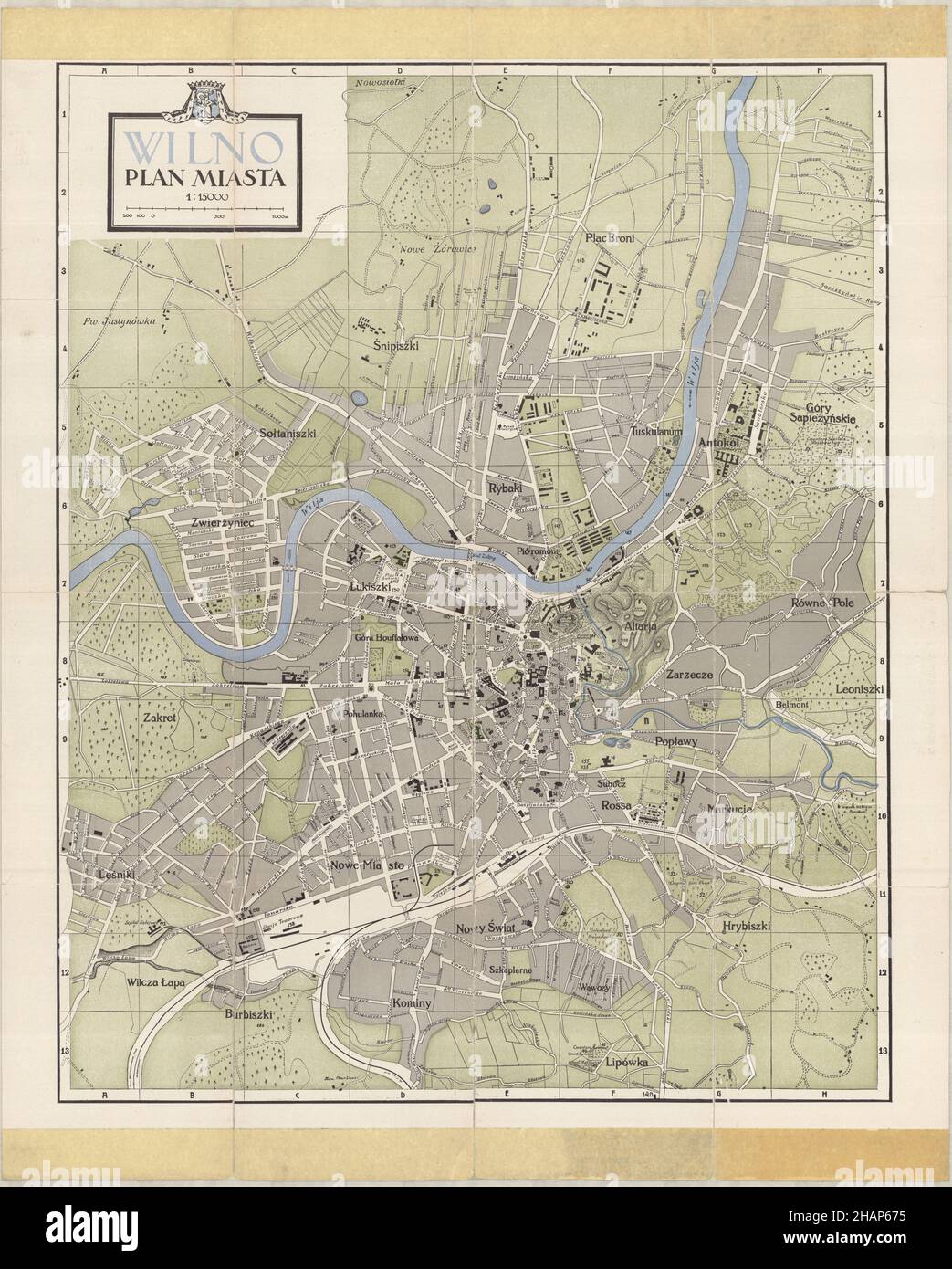 Wilno Mappa, Vilnius Mappa, Wilna Mappa, Old Wilno Mappa, retro Vilnius ...