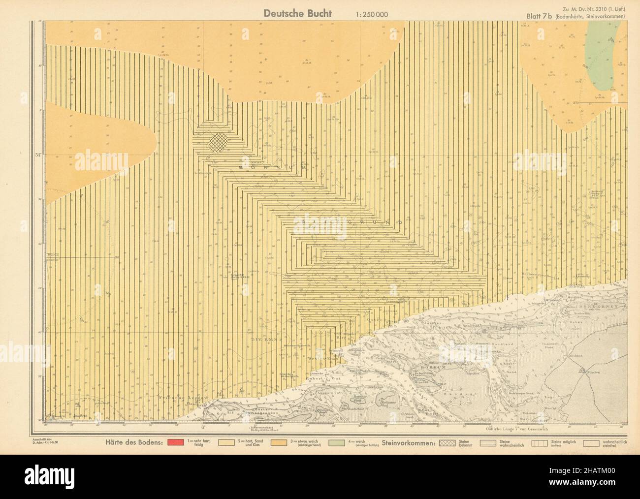 7b. Isole Frisone/Wadden. NL bassa Sassonia. MAPPA nazista KRIEGSMARINE ...