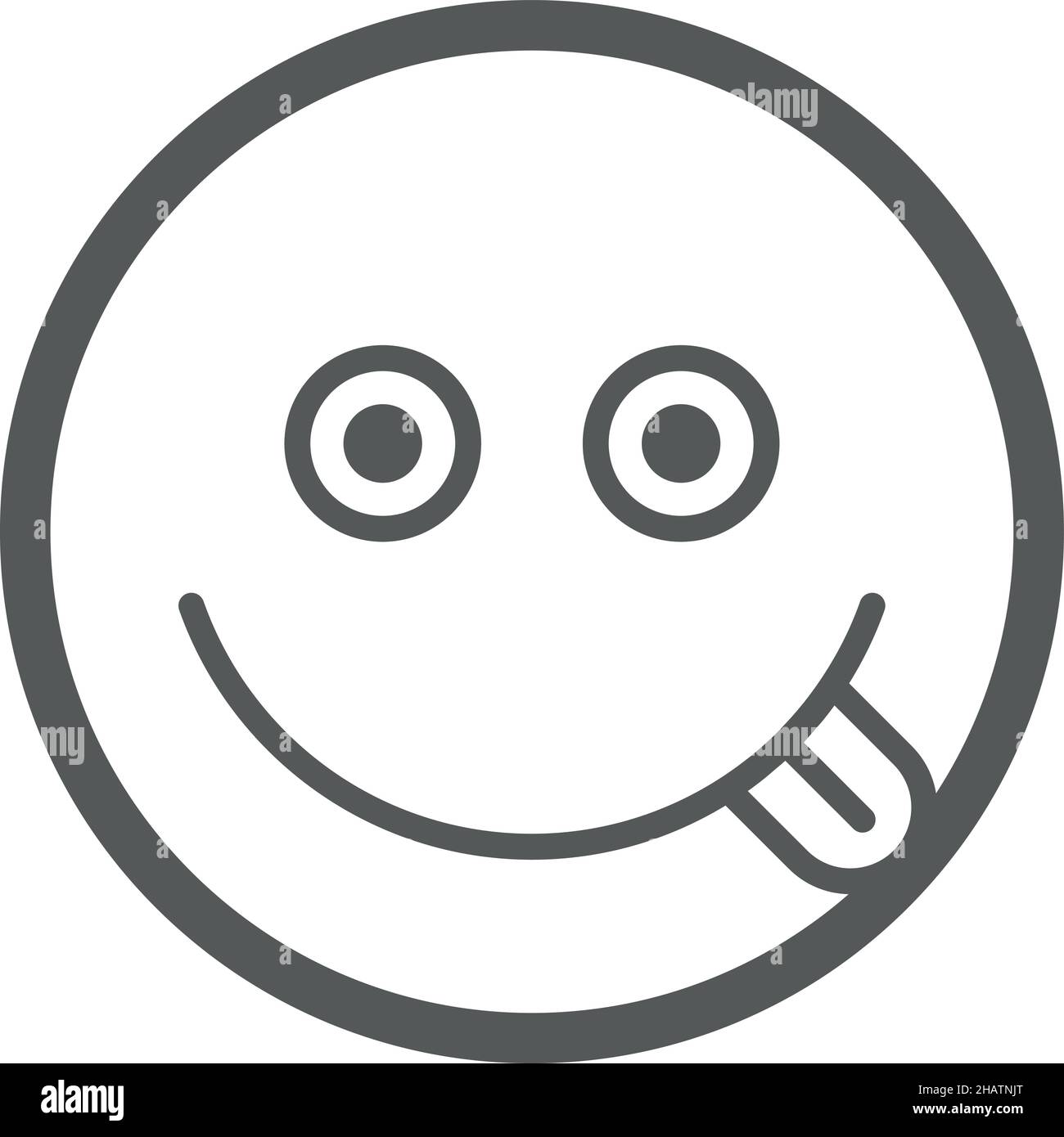 Leccking labbra emoji. Gustoso cibo simbolo. Segno yummy Immagine e ...