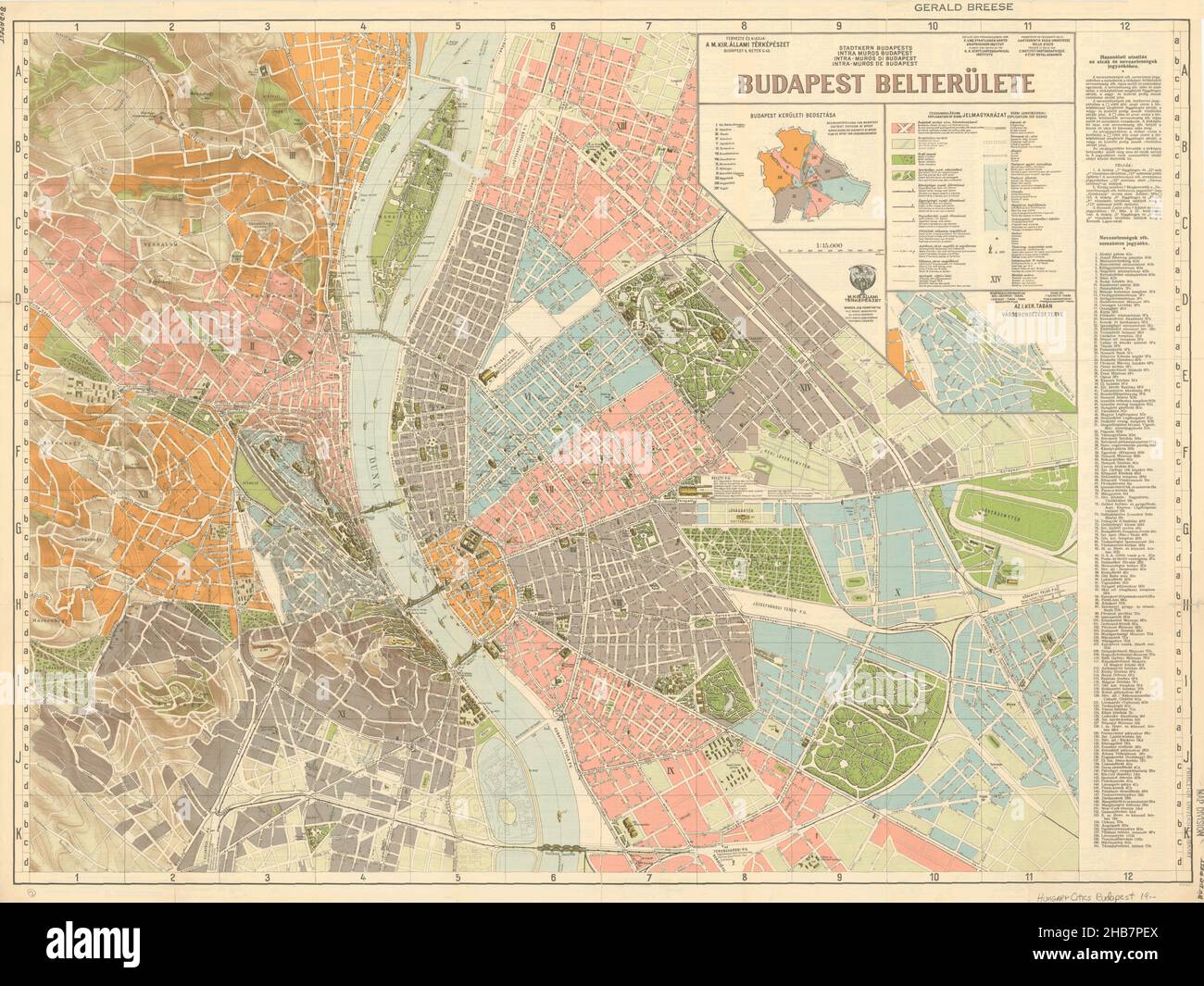 Piano Budapest, Mappa Budapest, Poster Budapest, Mappa Budapest Vecchia ...