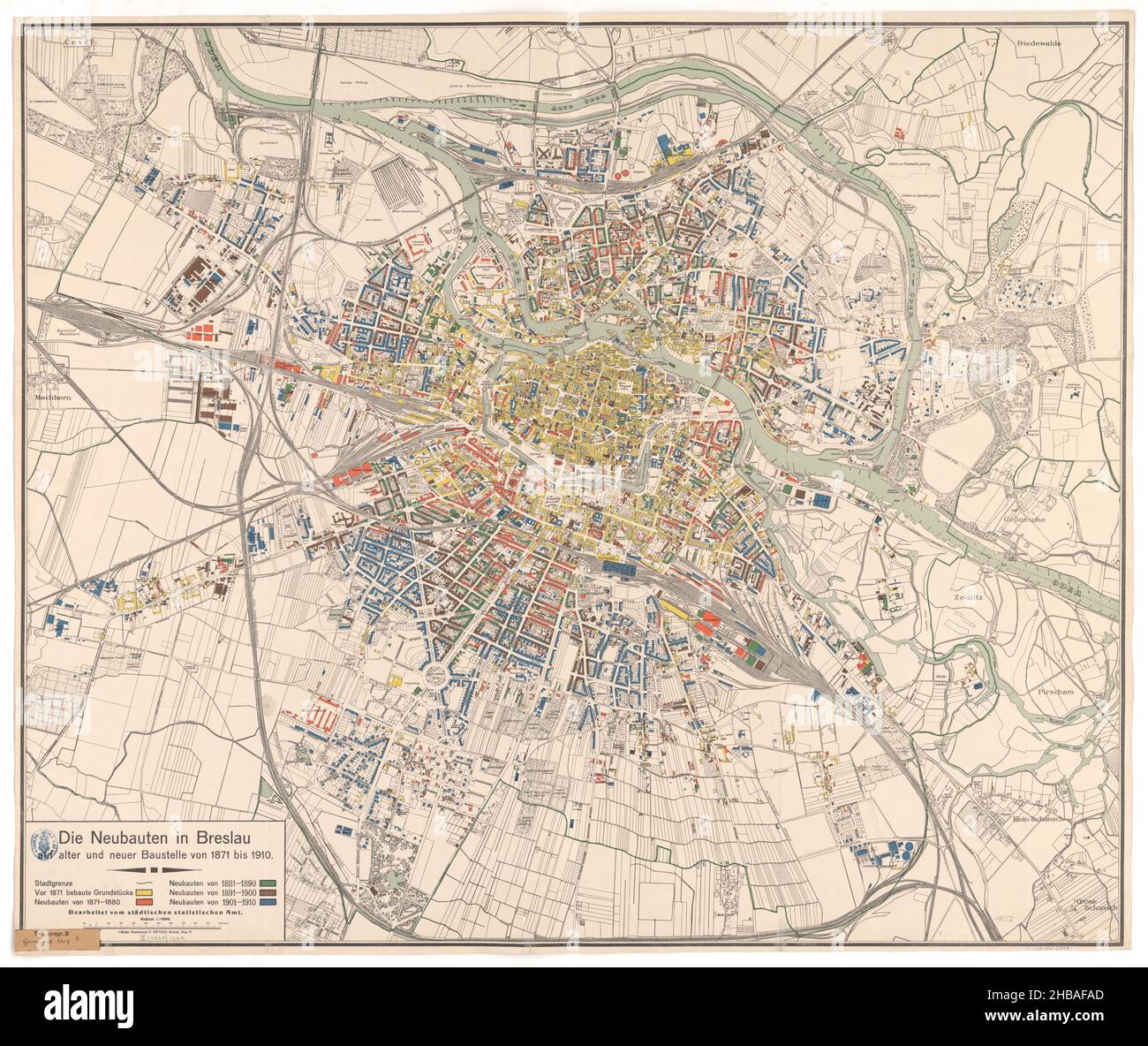 Stampa della mappa di breslavia immagini e fotografie stock ad alta ...