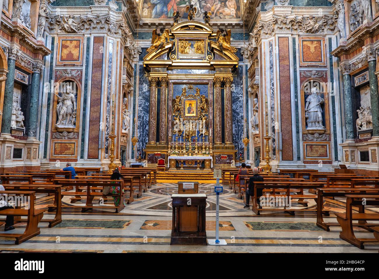 Roma, Italia, Basilica di Santa Maria maggiore, interno della Basilica ...