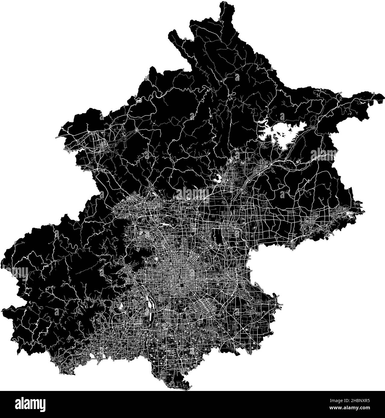 Mappa di pechino Immagini Vettoriali Stock - Alamy