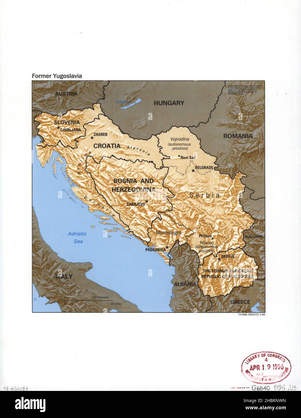 1996 mappa dell'ex jugoslavia immagini e fotografie stock ad alta ...