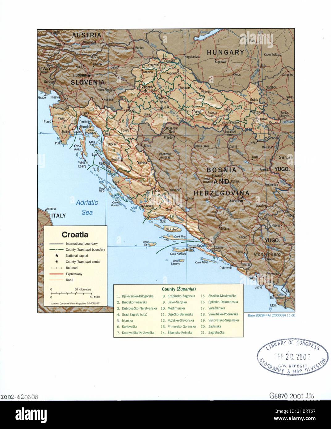 Mappa della croazia immagini e fotografie stock ad alta risoluzione - Alamy