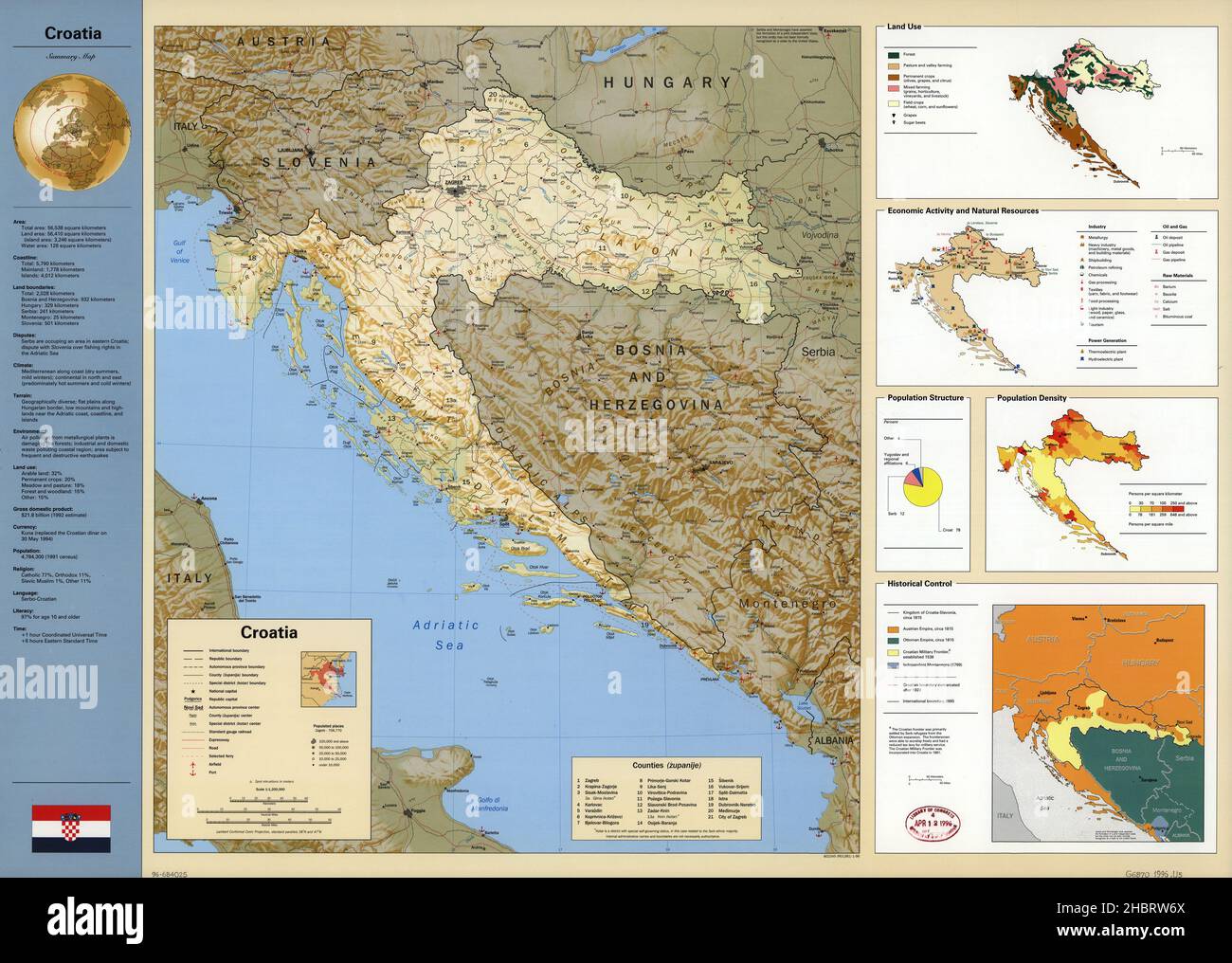 Map of croatia immagini e fotografie stock ad alta risoluzione - Alamy