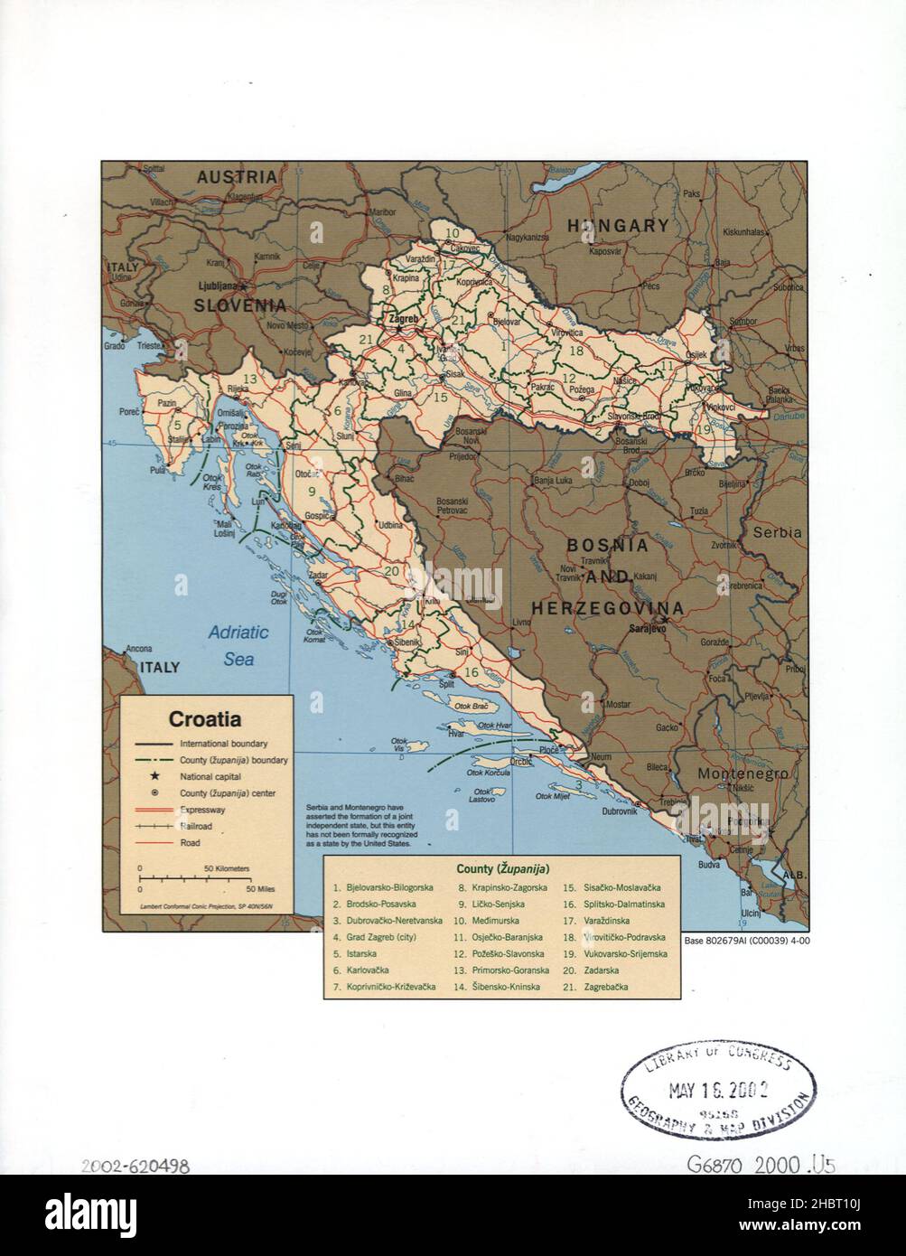 Map of croatia immagini e fotografie stock ad alta risoluzione - Alamy