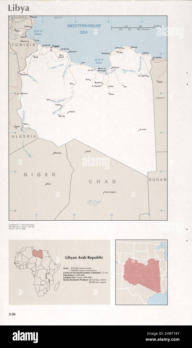 Map of libya immagini e fotografie stock ad alta risoluzione - Alamy