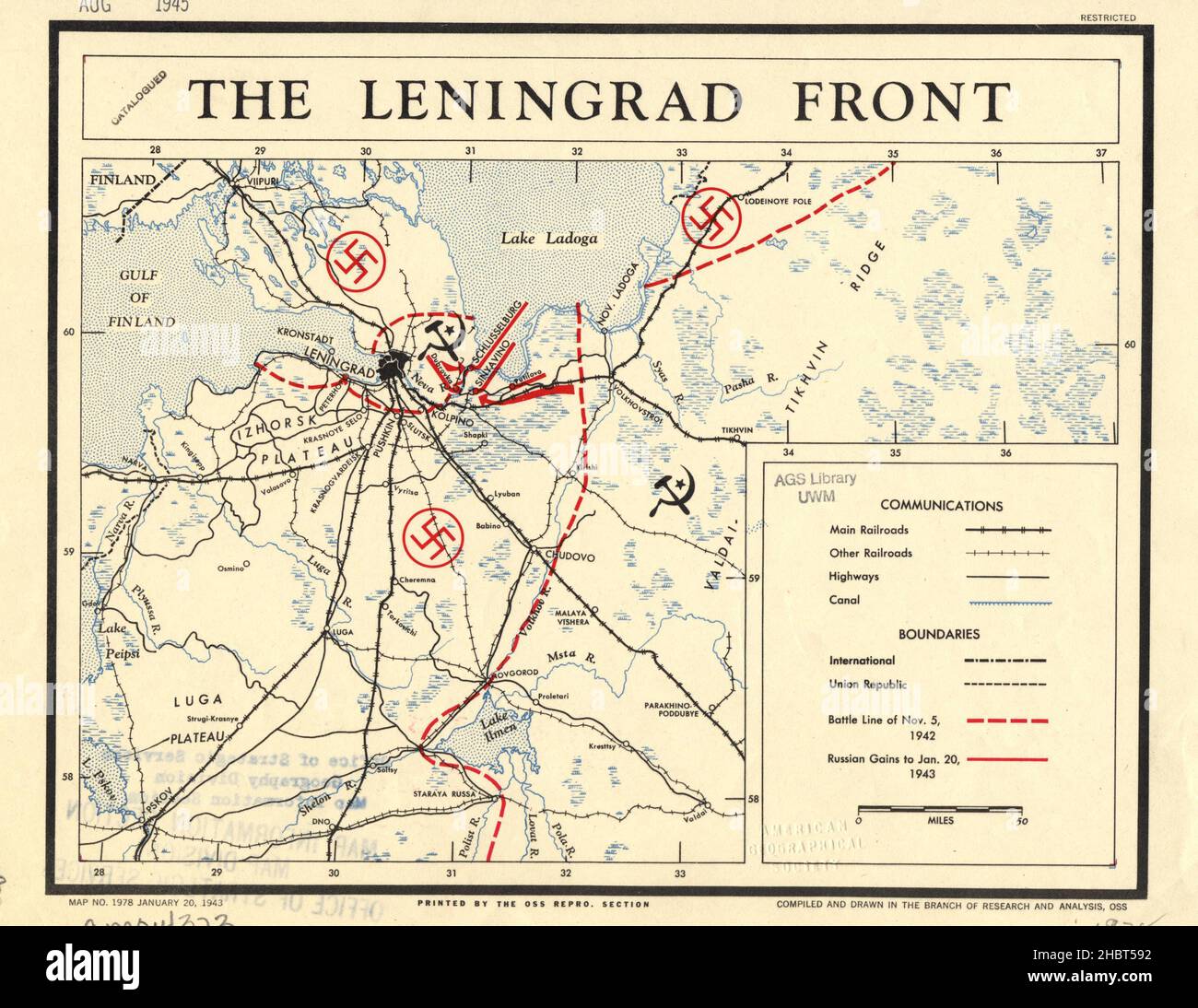 La mappa frontale di leningrado immagini e fotografie stock ad alta ...