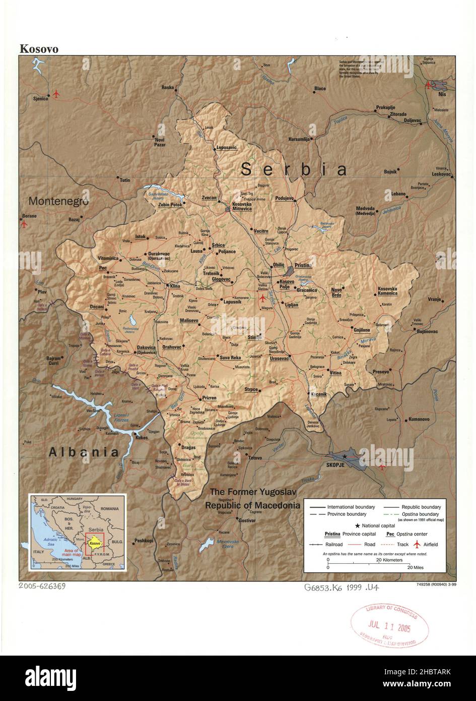 Mappa di rilievo del kosovo del 1999 immagini e fotografie stock ad alta risoluzione - Alamy